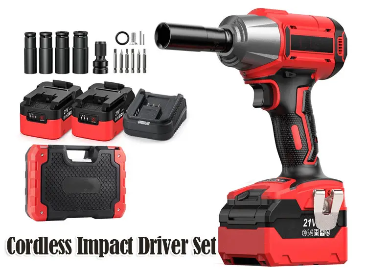 20v Cordless Drill Combo Kit Driver Wrench Impact Tool Set 2-tool With ...
