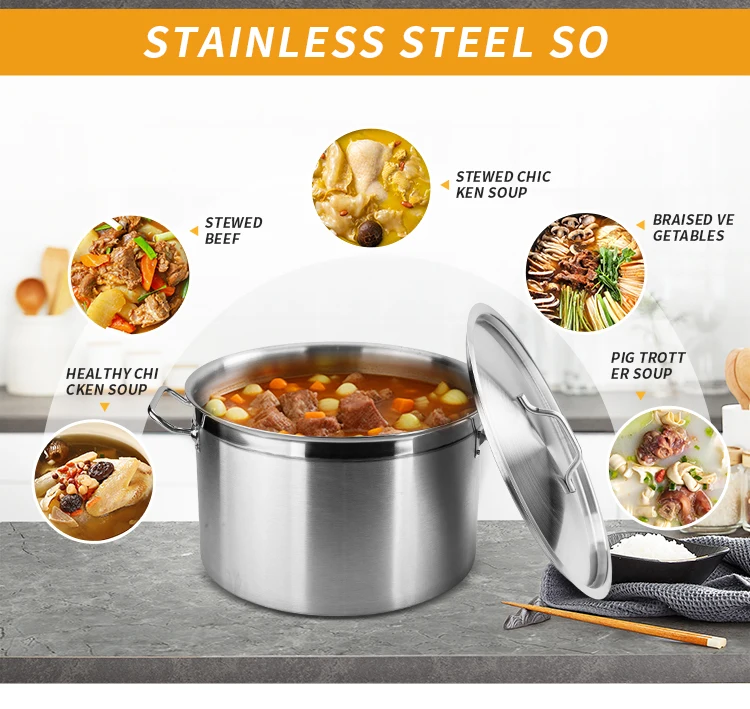 Customized Size Stainless Steel Cazo Large Cooking Pot And Stockpot ...