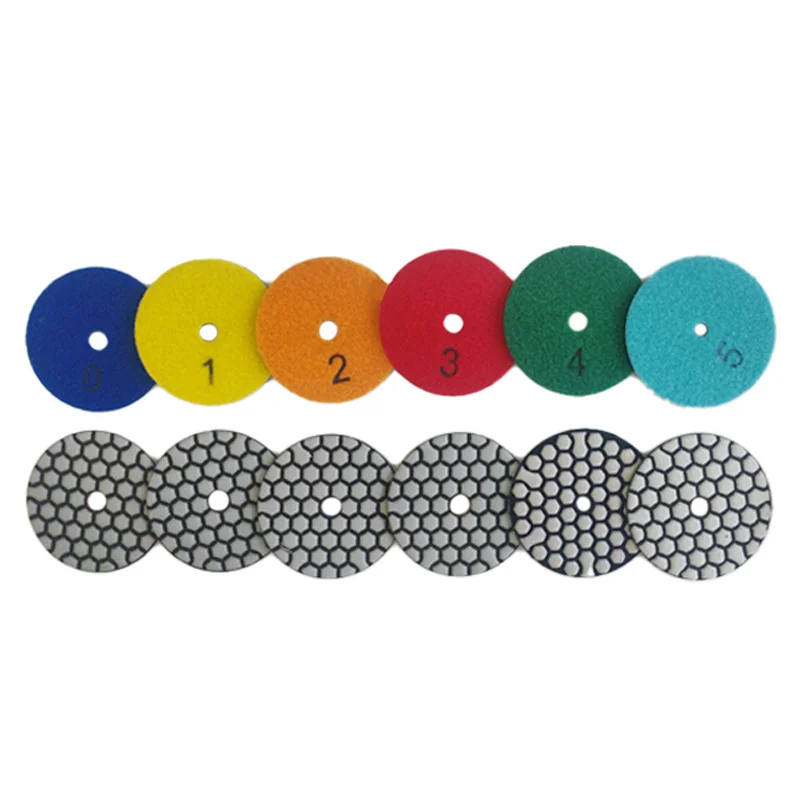 4'' 100mm Resin Bond Dry Grinding Pads Diamond Flexible Granite ...