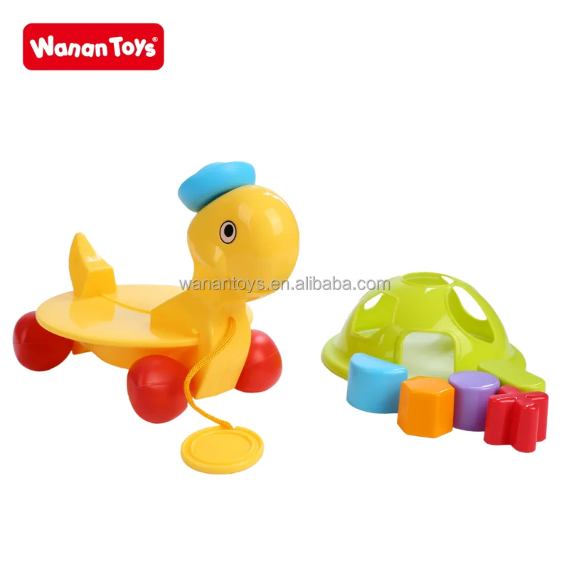 Kids Cartoon Turtle Puzzle Drag Animal Building Blocks Early Education ...