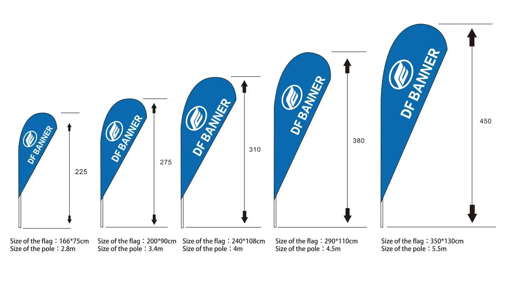 Customized Advertising Flying Banner New Garden Beach Feather Flag With ...