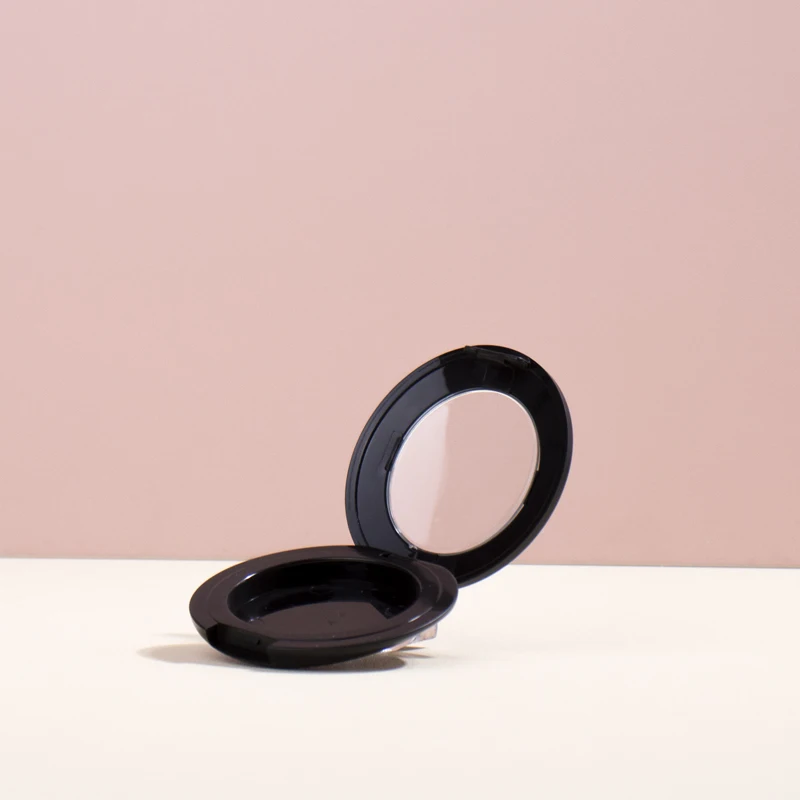 Black Compact Makeup Container Empty Blush Compact Powder Case ...