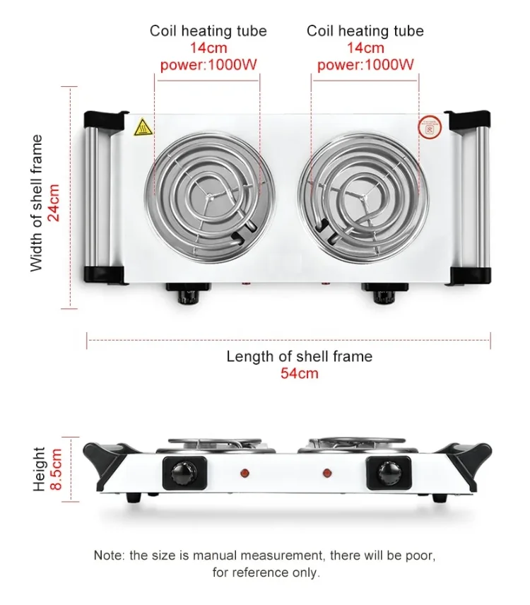 Portable Electric Stove 2000W Hot Plate Cooker Metal Electric Heating ...