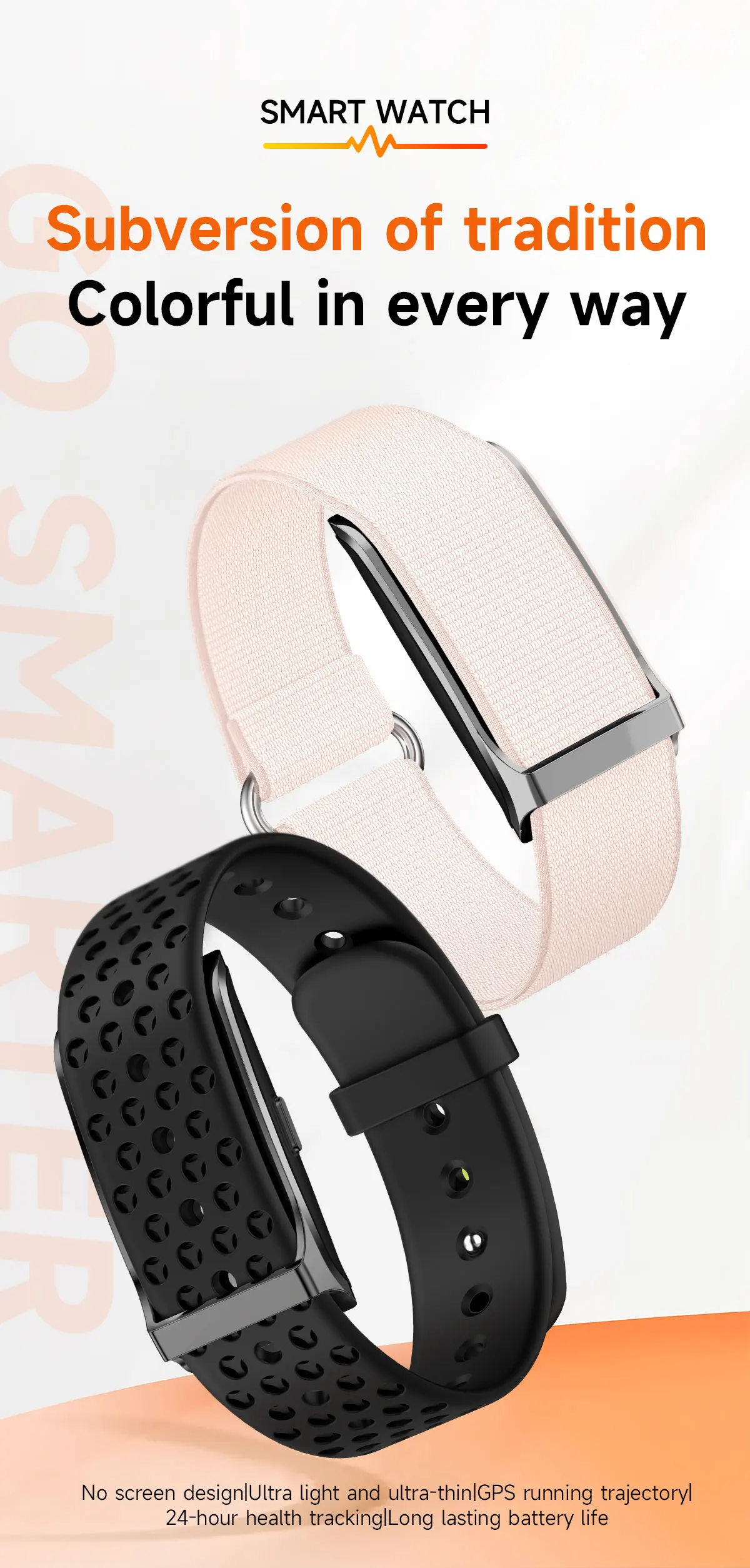 H59 Health Band Smart Bracelet Non-Screen Waterproof Activity Fitness ...