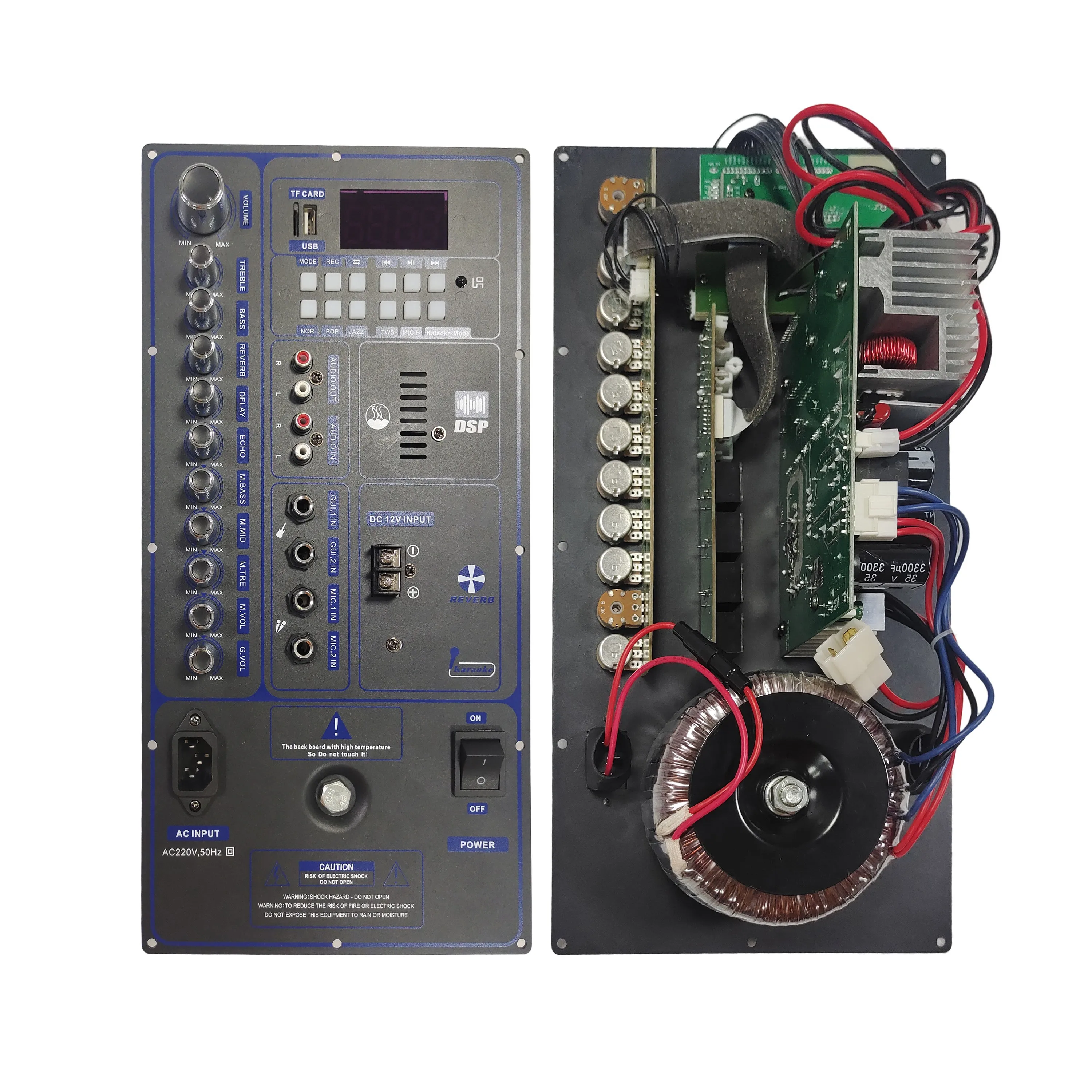 Toroidal Transformer Power Amplifier 200 Watts Karaoke Powered Stage ...