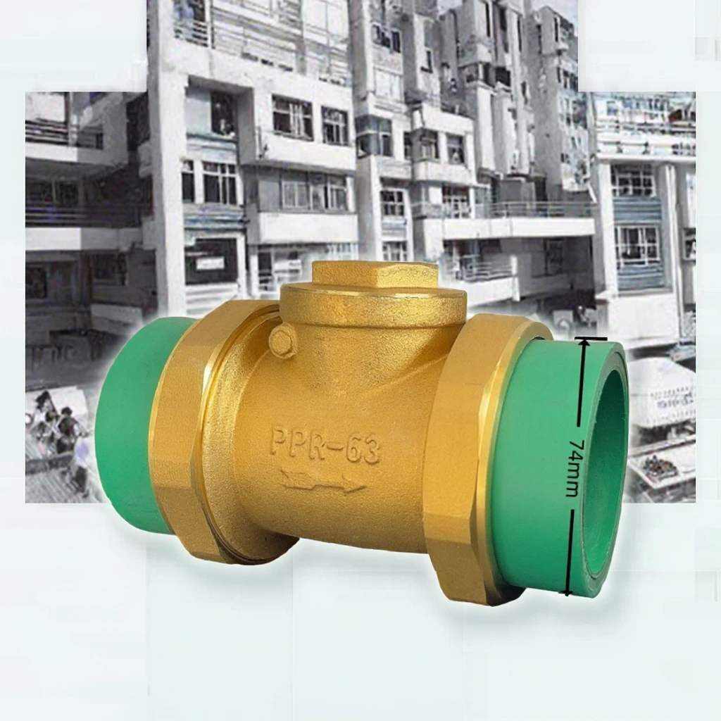 Manual Water PPR Bronze Swing Check Non Return Valve DN20-DN63 with 3 ...
