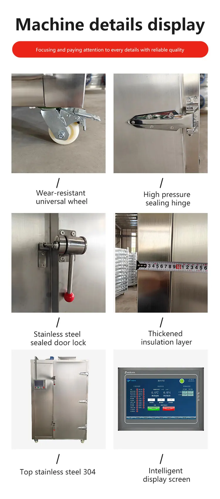 100 KG-300KG PLC Control Industrial Hot Air Food Dehydrators