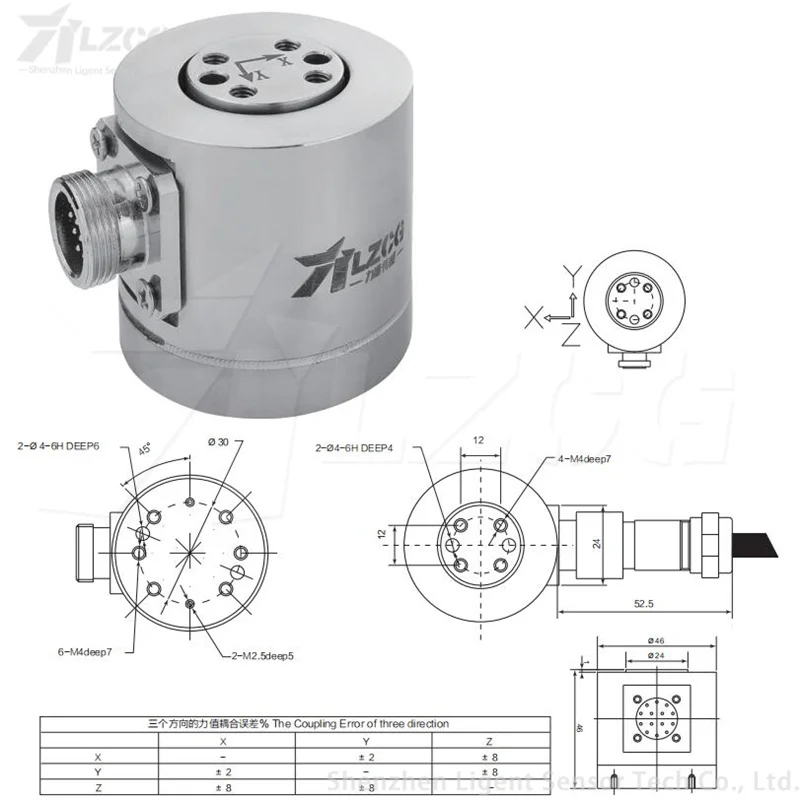 Multi Dimensional Load Cell Tension Pressure Measuring Robot Polishing ...