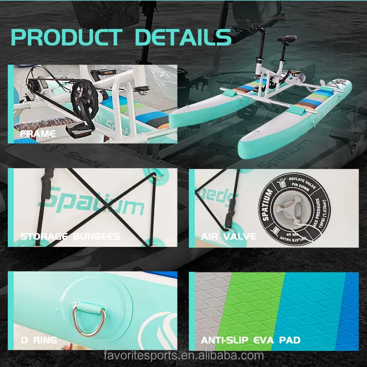 Favorite 2024 New Design 2 Adults Water Pontoon Bike Floating Pedal ...