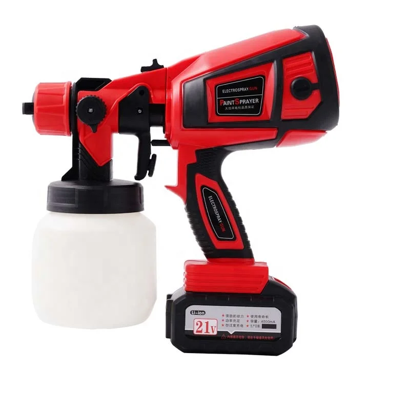 220v Electric Spray Gun Cordless Foam Paint Sprayer Cleaning Water Gun ...