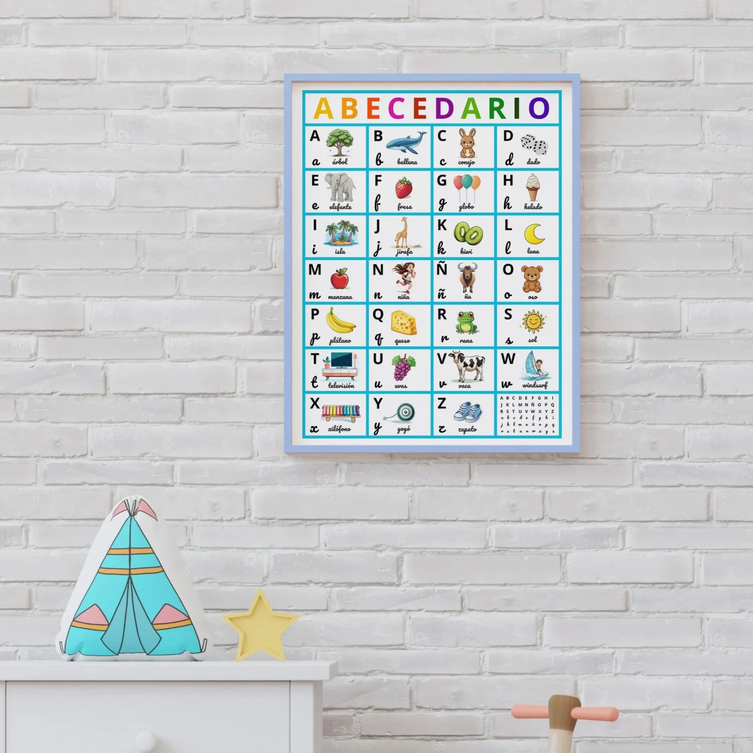 Abecedario Class Home School Spanish Teaching Flashcards Educational ...