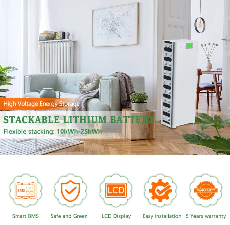 High Voltage Stack Battery Lifepo4 Lithium Battery Pack For 5kw - 25kw Home Stackable Energy ...