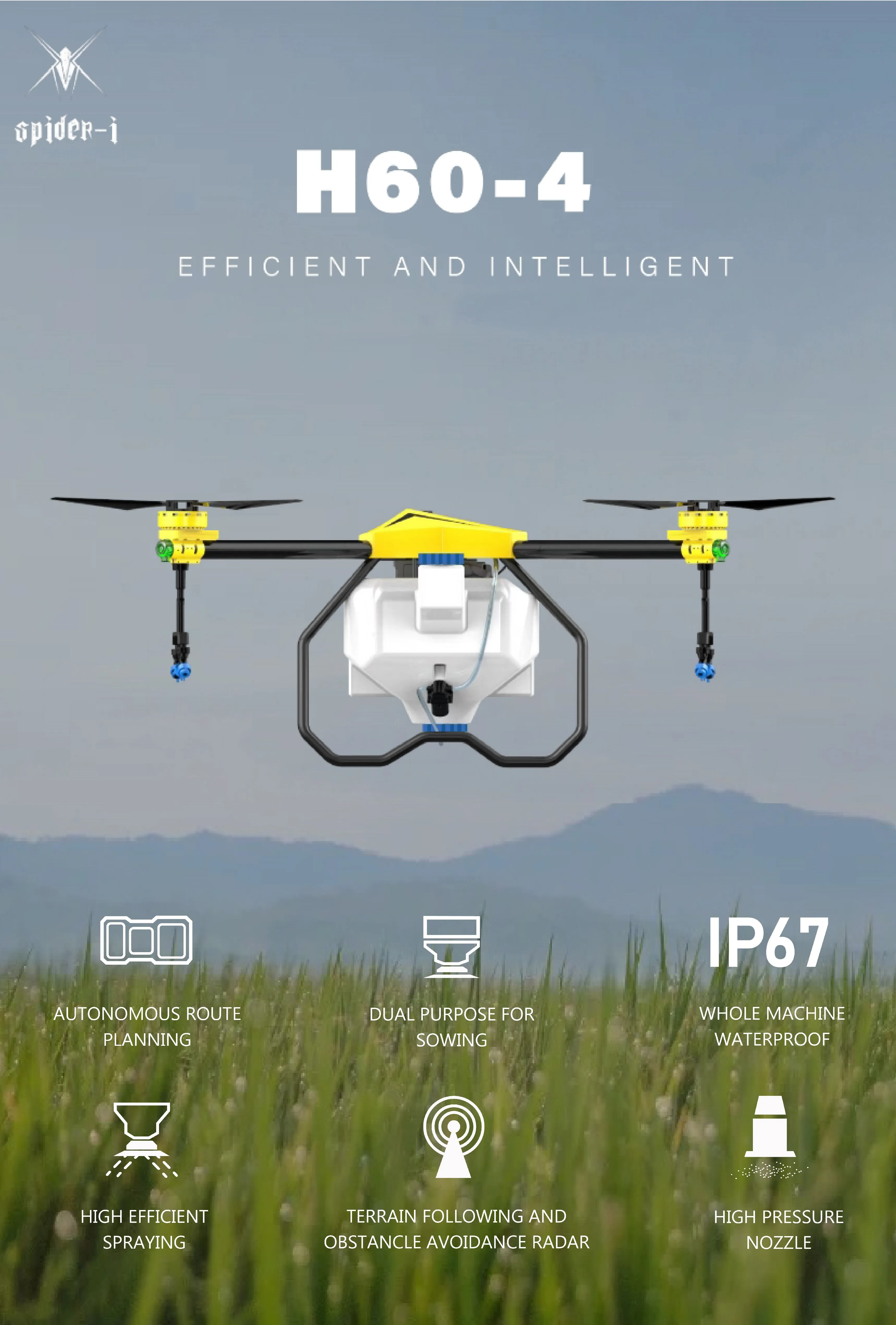 Spider-i UAV Drones for Precision Spraying in Agriculture