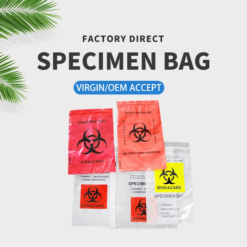 Customized Lab Biodegradable Biohazard Specimen Transport Bags