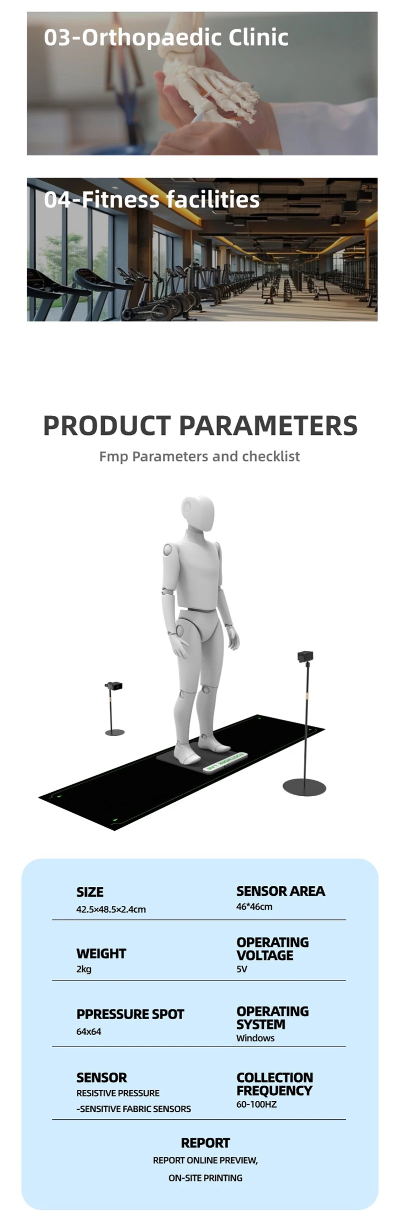 Portable Foot Scan Instrument Scanning the Foot Sole While Standing ...