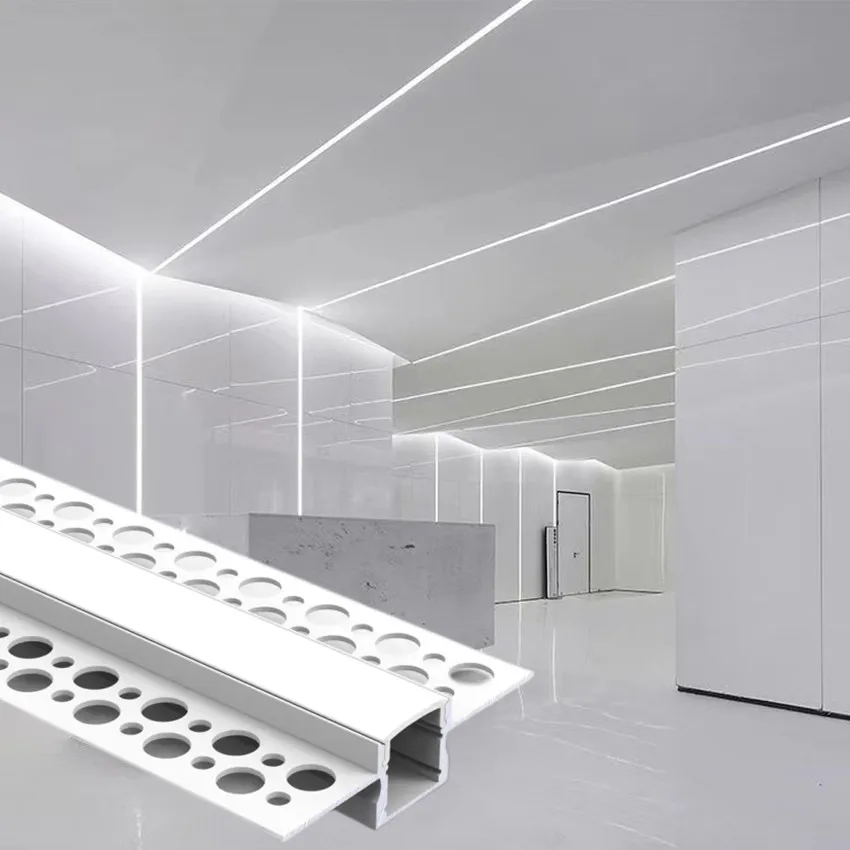 MEIJIA Extruded Aluminum Ceiling Recessed Mouted LED Profile Drywall ...