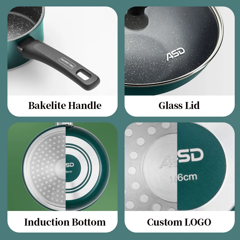 ASD Non Stick Pot Set - Versatile Cookware for Induction