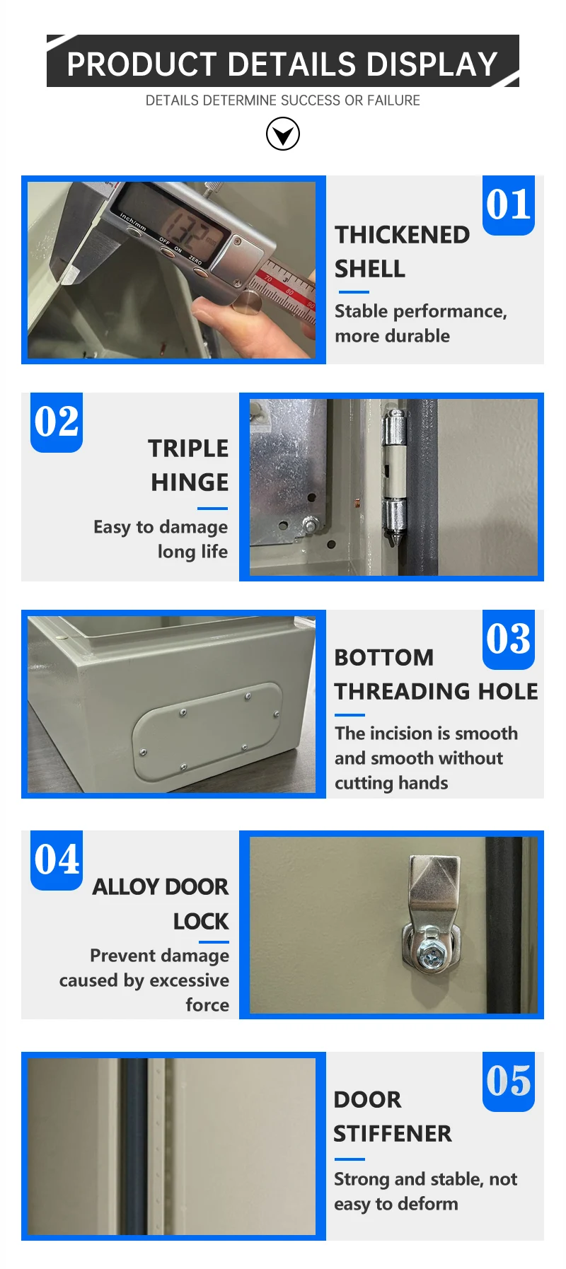 NEMA 380V MCCB MCB Metal Power Enclosure Panel Box - YQBOX