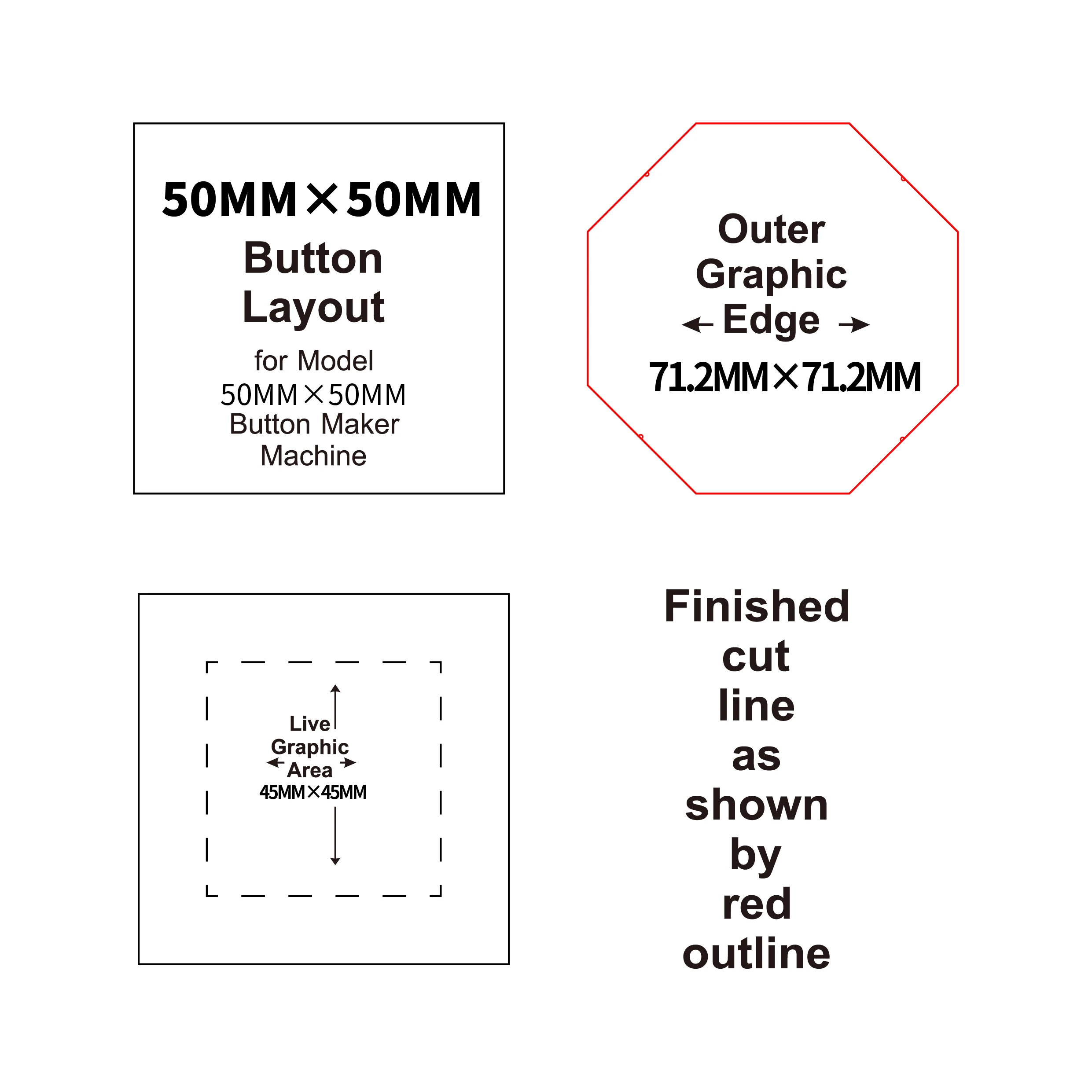 50x50 mm Magnet Button Machine Complete Set - Versatile Button Maker ...