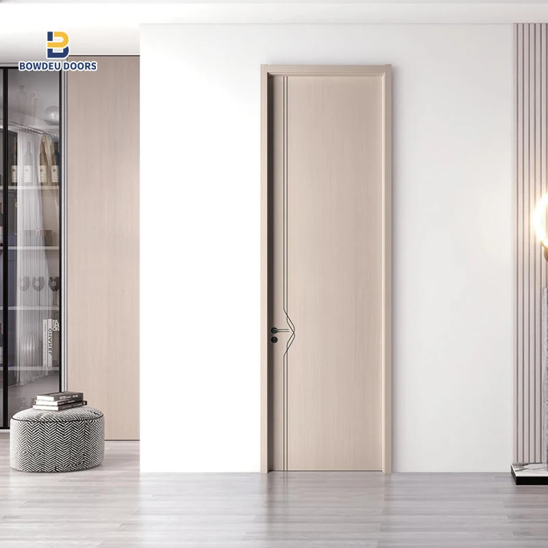 Modern Invisible Door customized WPC Panel Simple Aluminum Frame ...