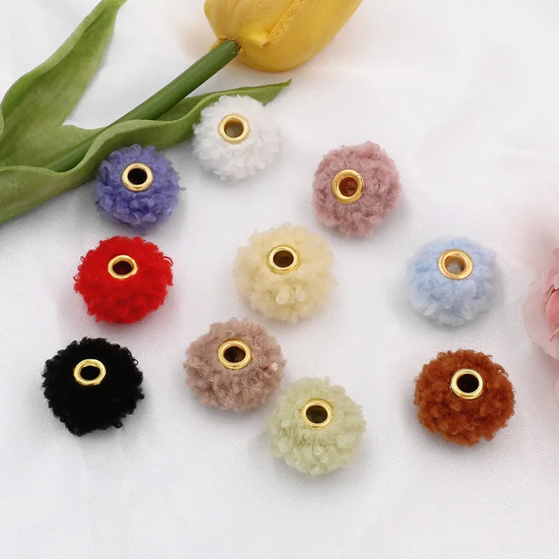 Wholesale 20mm Kawaii Diy Multiple Colors Cute Pompom Velvet Resin ...
