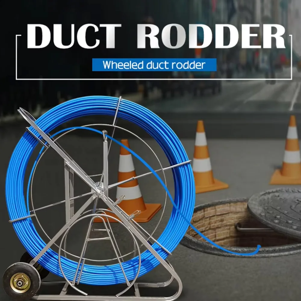 Electric 6mm 100m Cable Duct Rodder Fiber Wire Rodger with Bending ...