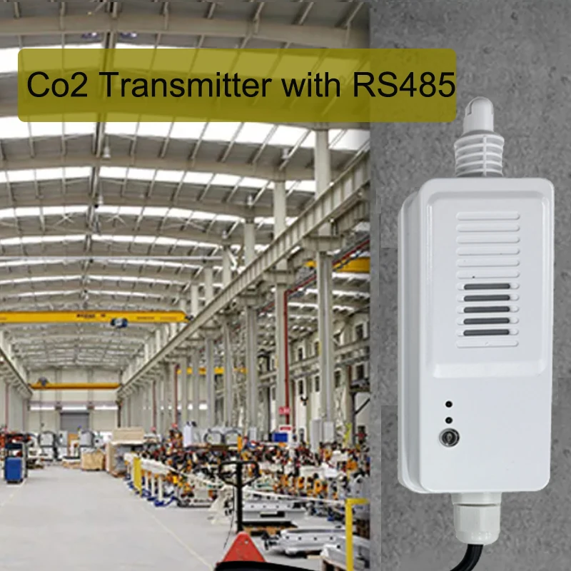 CO2 RS485 Modbus Detector with 5m Cable - IP67 Waterproof
