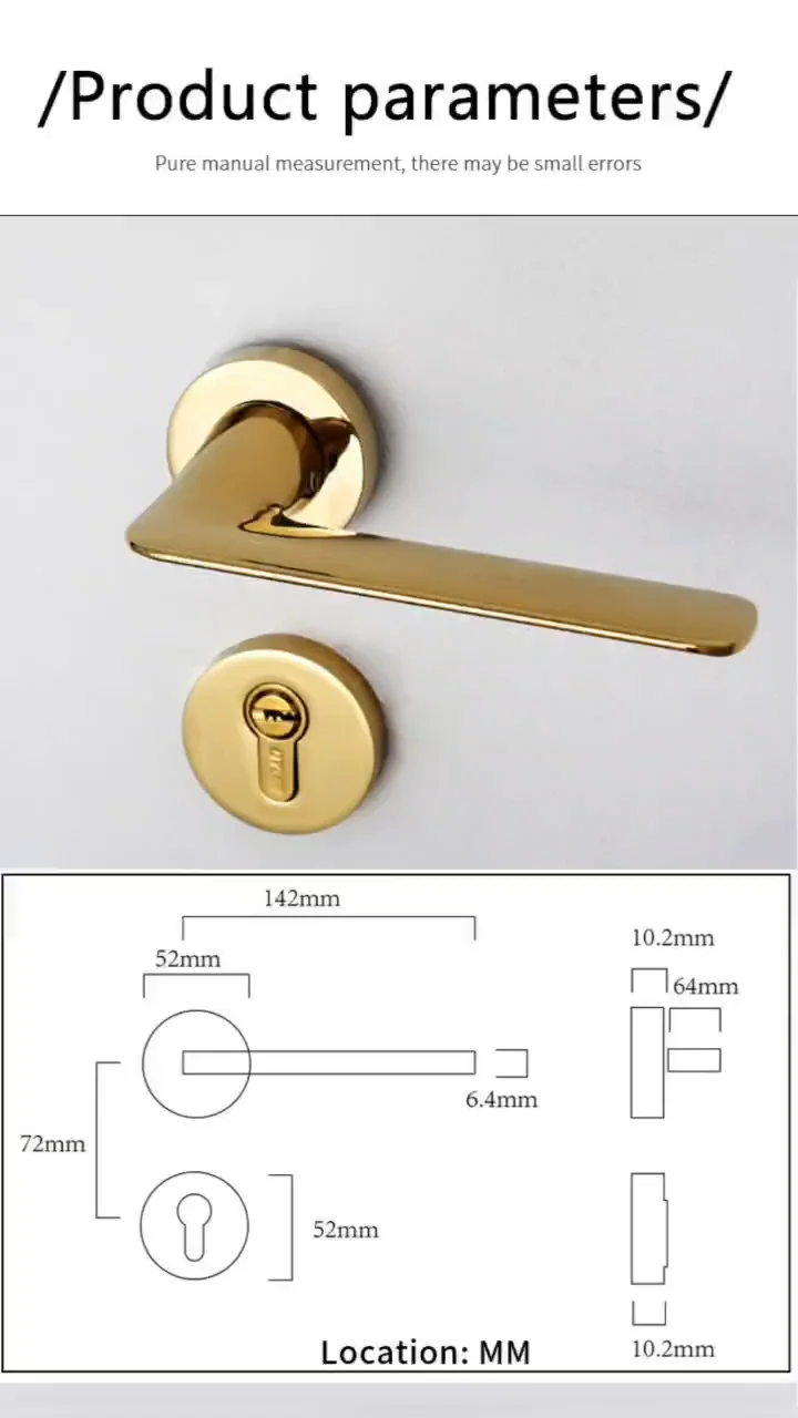 Fashion Design Gold Door Handle Modern,Zinc Alloy Outdoor Gold Color ...