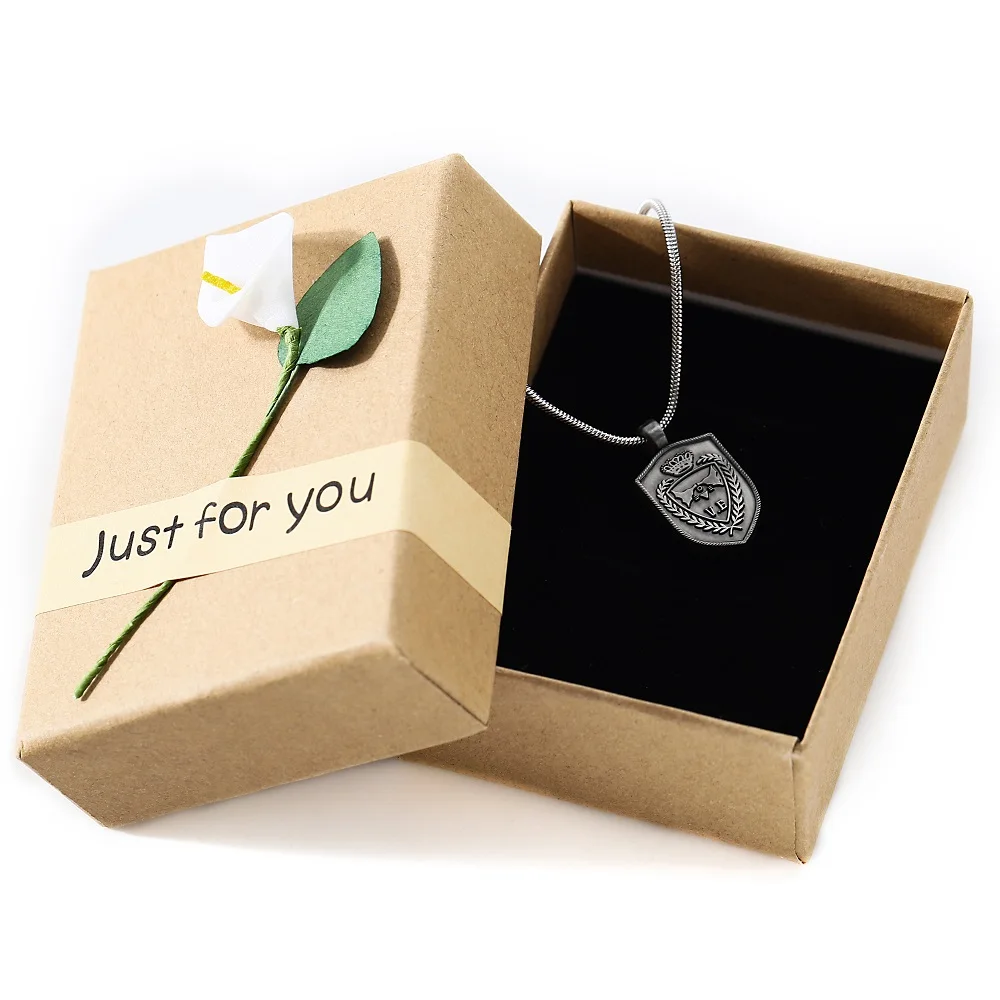 Custom Stainless Steel Enamel Logo Necklace Pendant Bracelet Earring ...