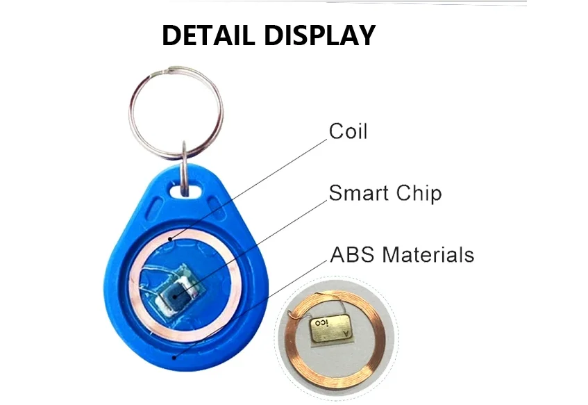 IC+ID UID Rewritable Composite Key Tags Keyfob Dual Chip Frequency RFID ...