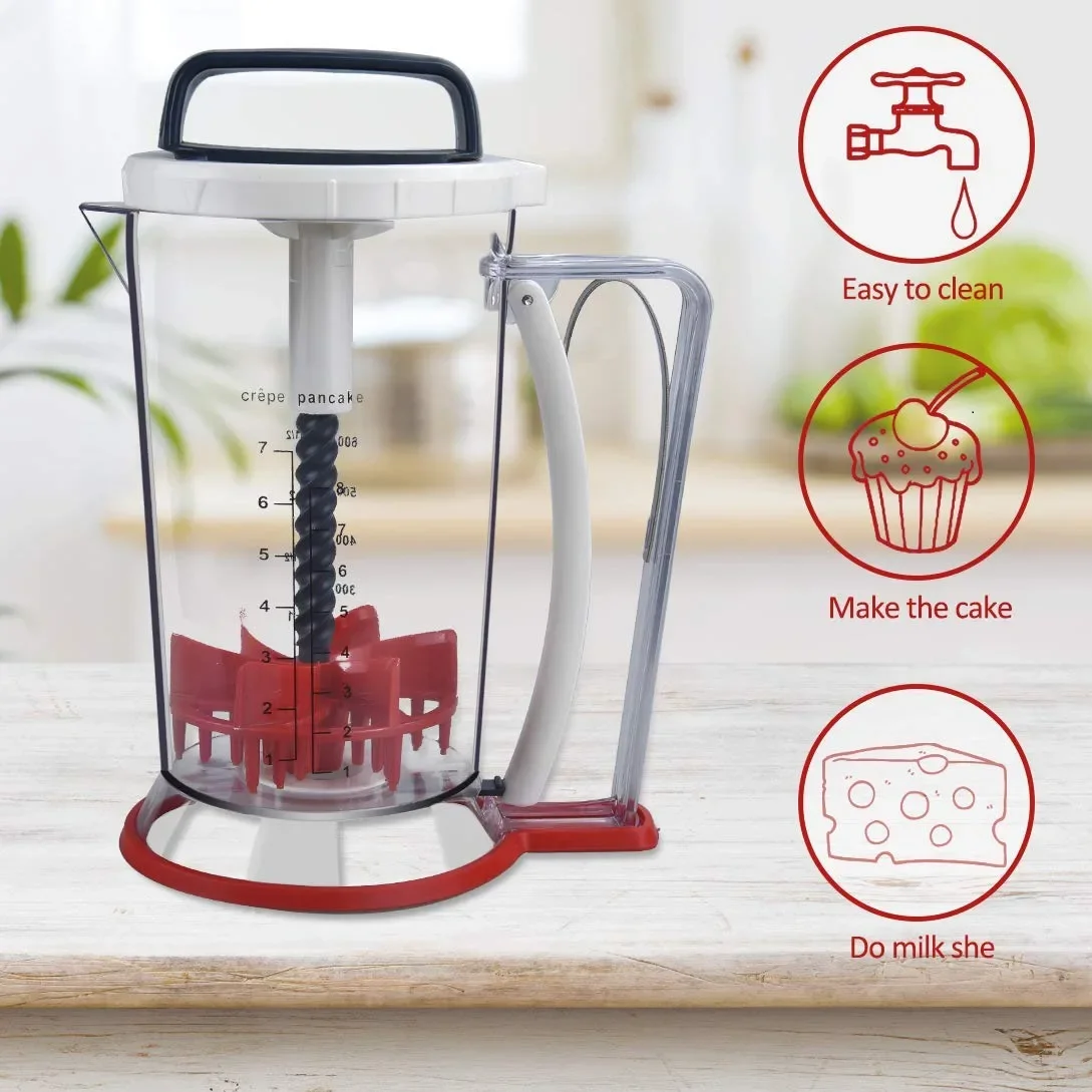 Stainless Steel Pancake Batter Dispenser Baking Batter Dispenser Funnel ...