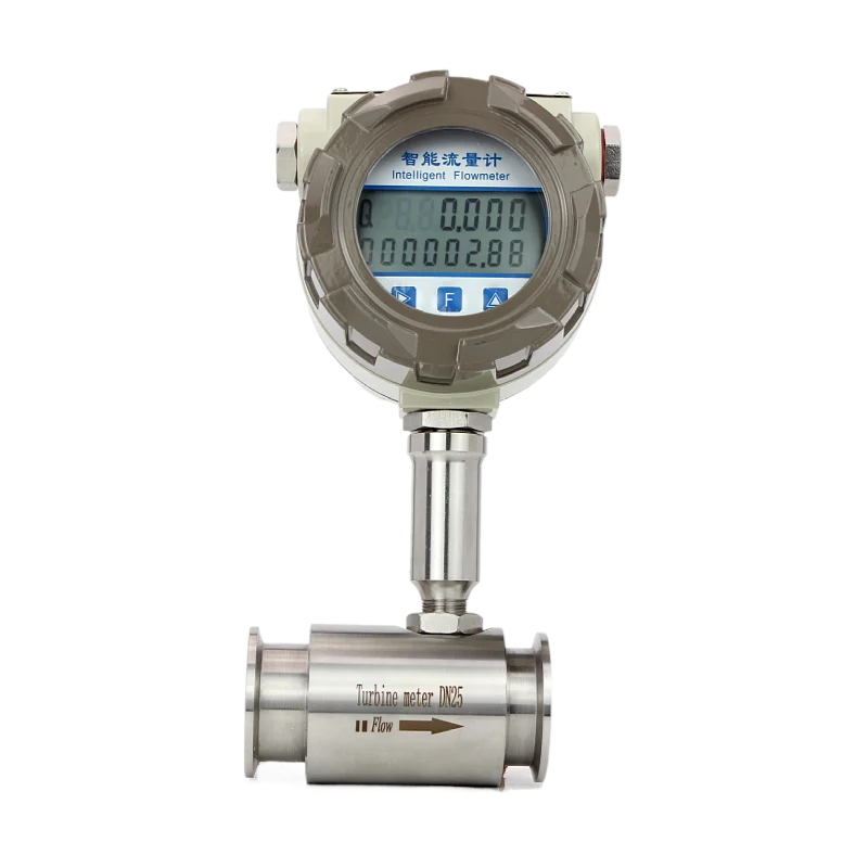 RS485 Intelligent Liquid Turbine Flowmeter Water and Oil High-precision Meter Digital Display ...