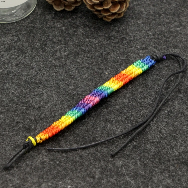 Gay Pride Lgbt Rainbow Unisex Adjustable Bracelet Jewellery Lesbian ...