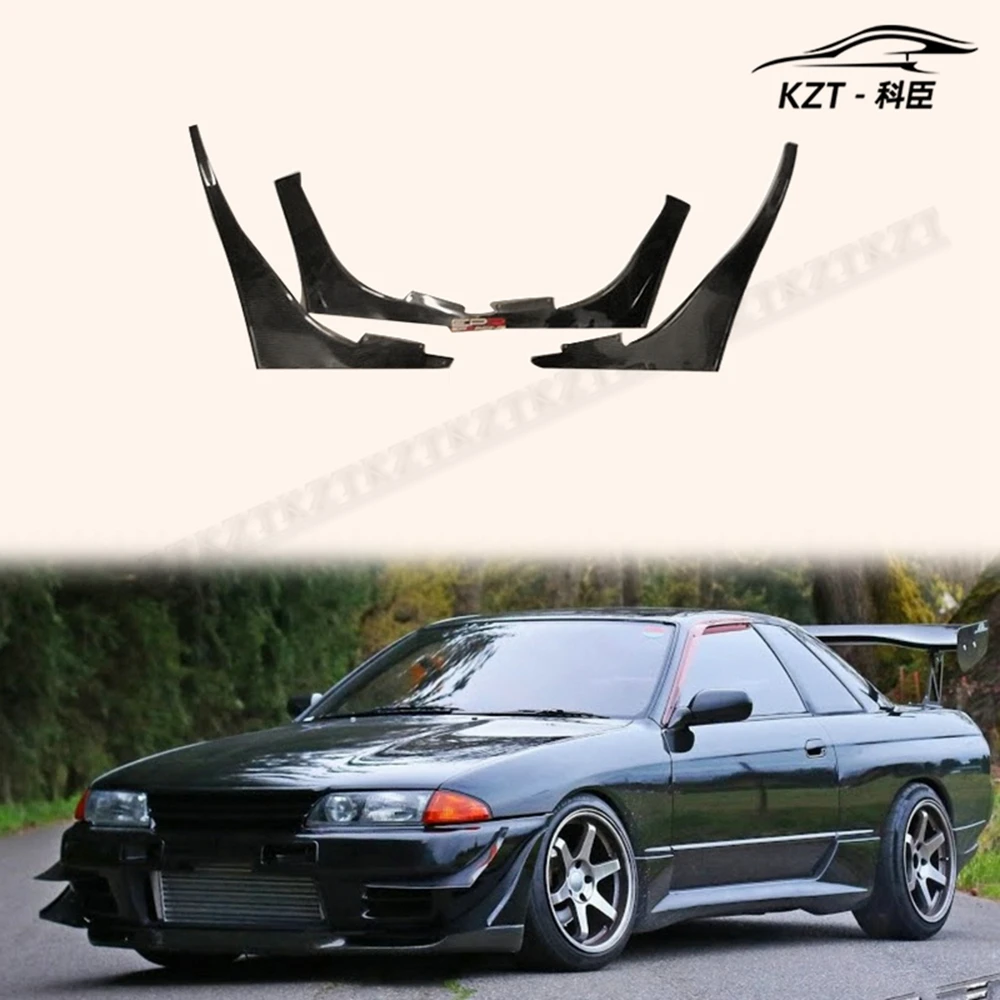 For Nissan Skyline R32 GTR Carbon Fiber TBO Front Bumper 4 Pcs Canard ...