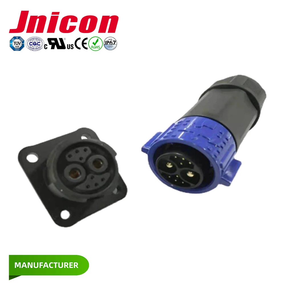 2+8 Pin Waterproof Circular Connector 2 Pin Power 8 Pin Multi-wire ...