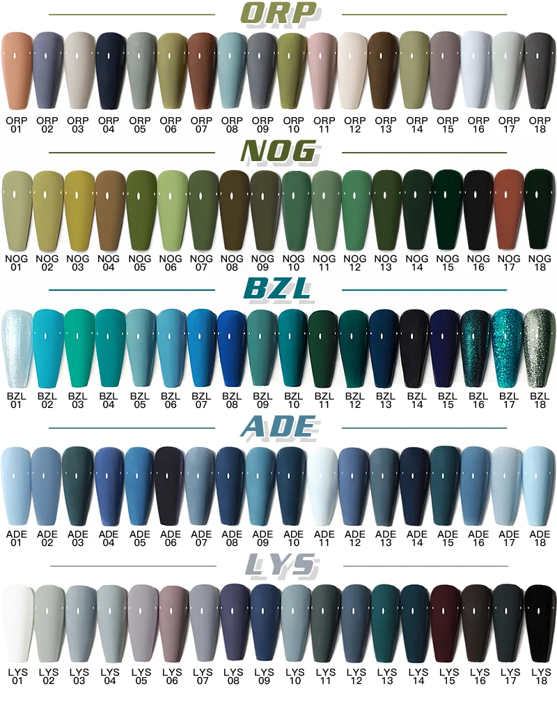 As 18 Colors Gel Nail Polish Set Semi Permanent Uv Led Varnish Nail Art ...