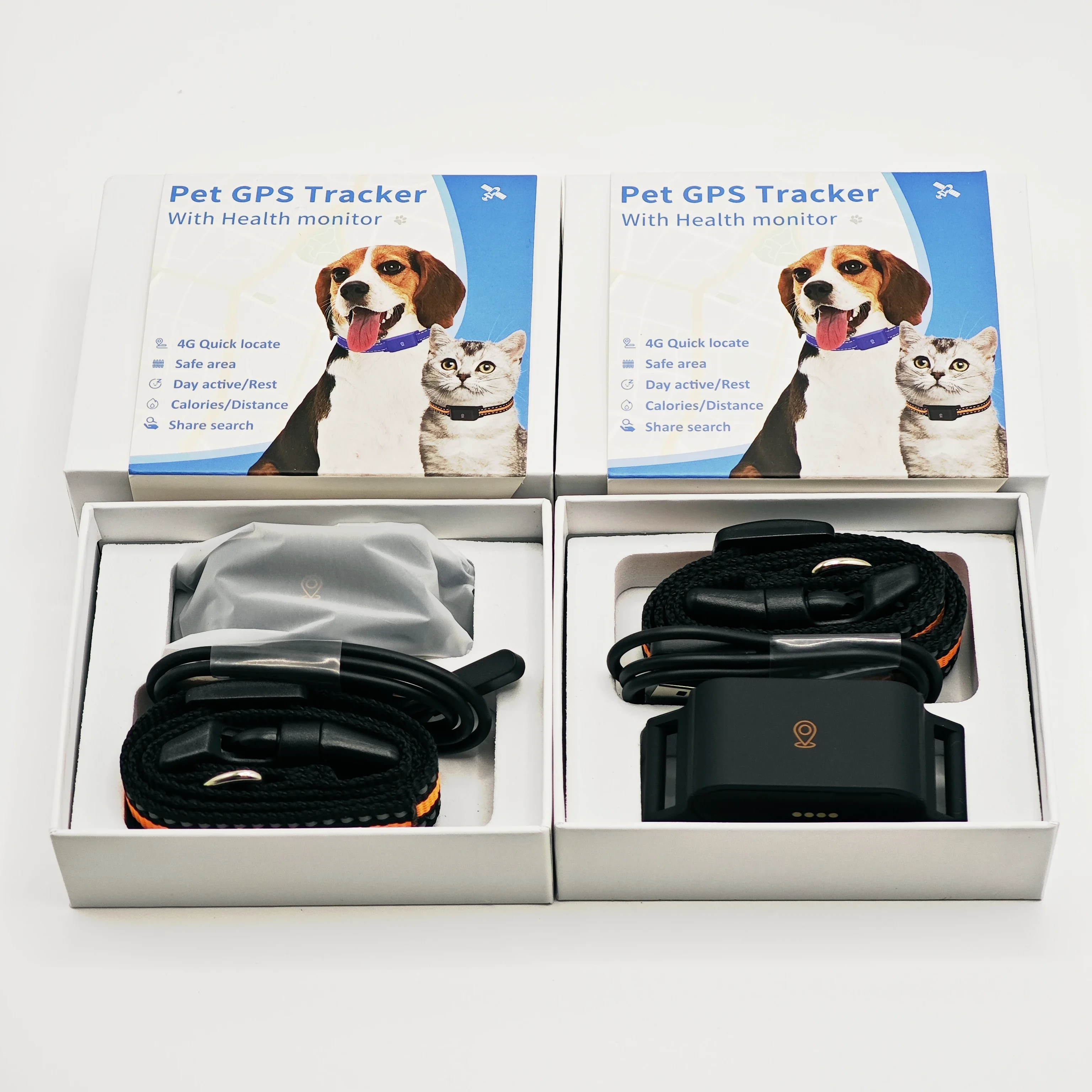 4G Pet GPS Tracker Smart Wearable Collar for Dogs Cats Real-Time GPS Wi ...