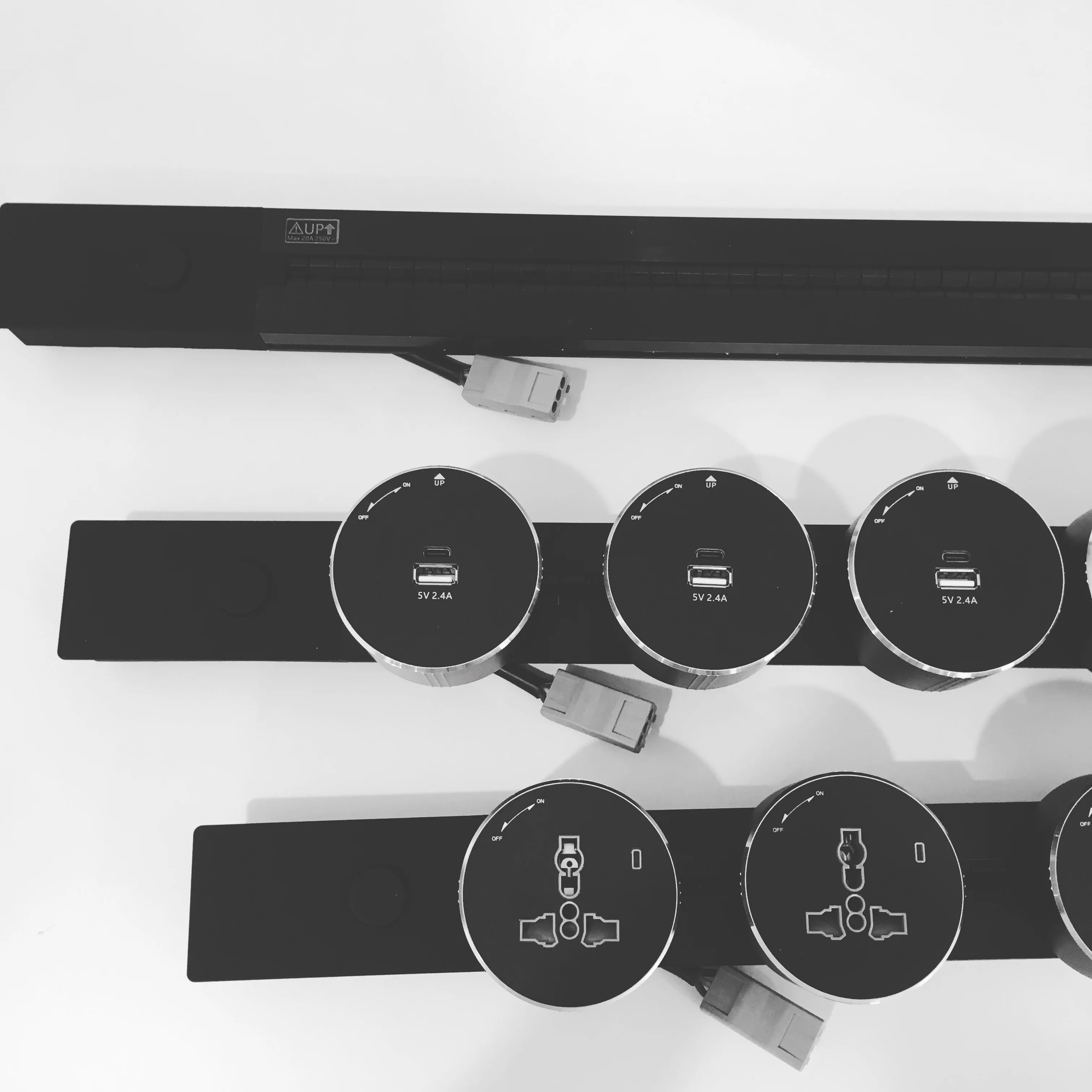 Universal Multi Smart Office Desk Power Rail Track Electric Socket ...