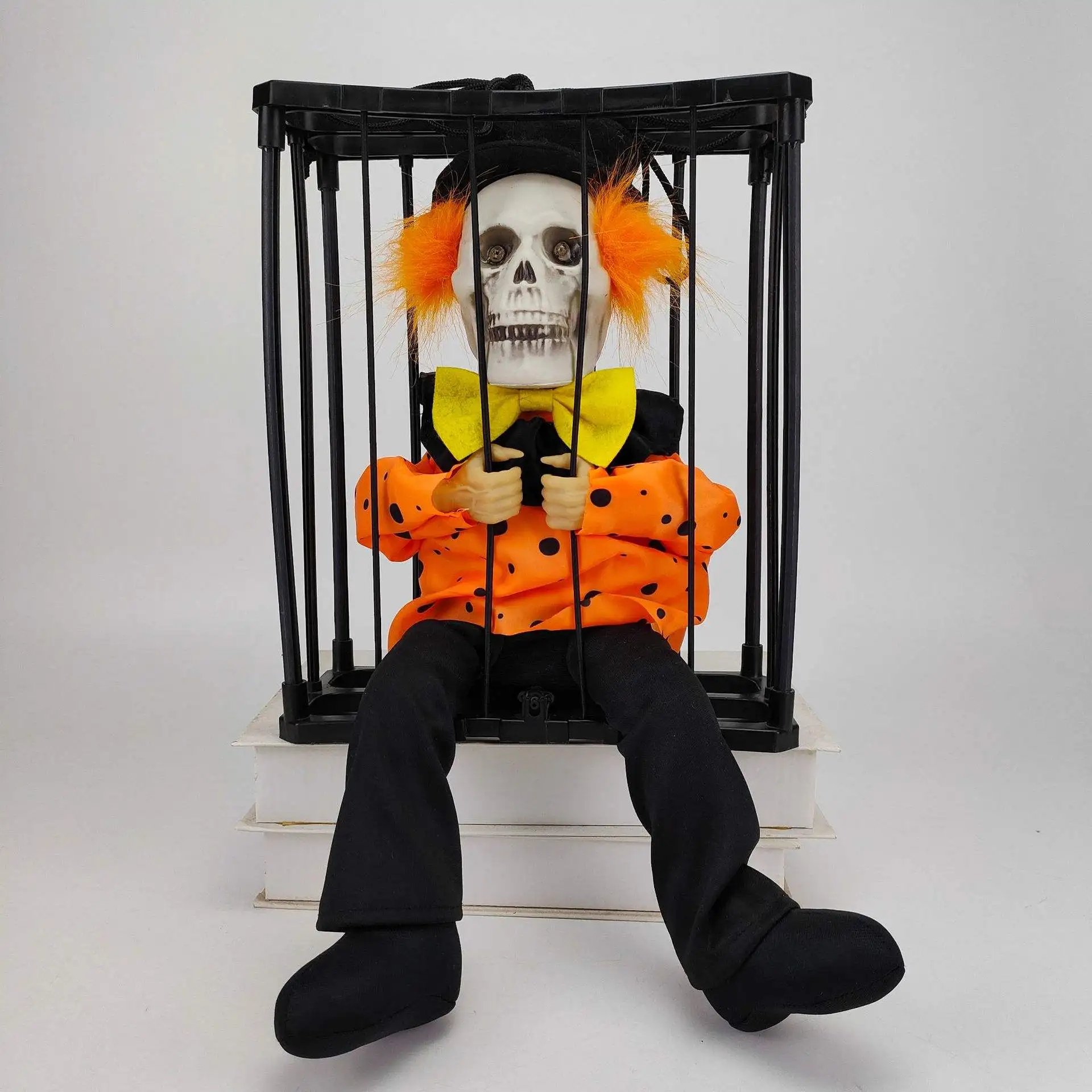 New Arrival Halloween Luminous Electric Toys Screaming Skull Hanging ...