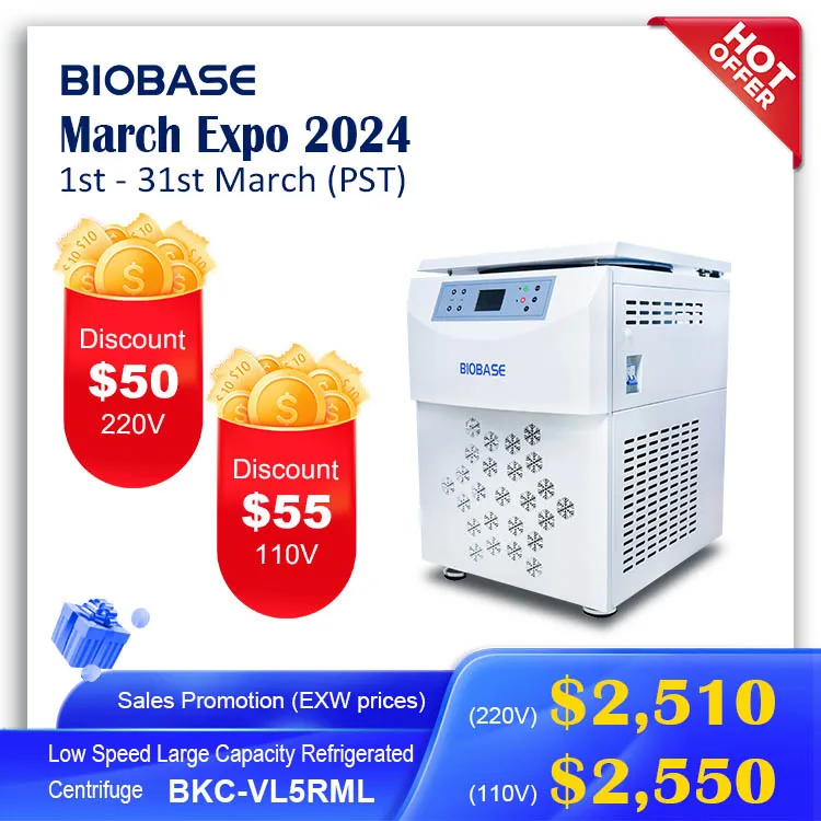 Biobase Centrifuge 6*400ml Blood Bag Large Capacity Blood Bank ...