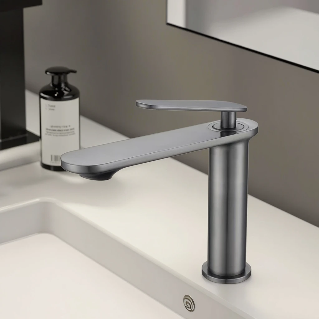 Modern Single-Hole Stainless Steel Chrome Single Handle Basin Faucet ...