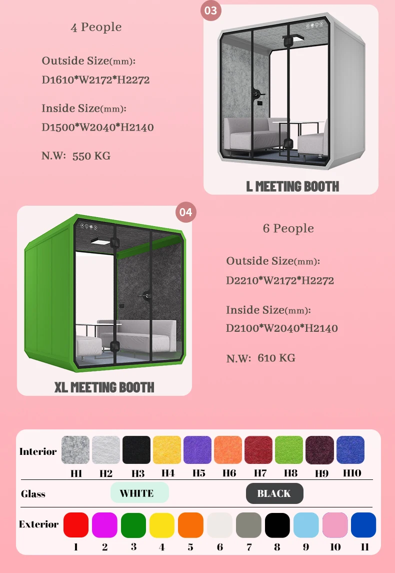 Customized Modular Office Booth Easy Combine Office Work Pod Acoustic ...