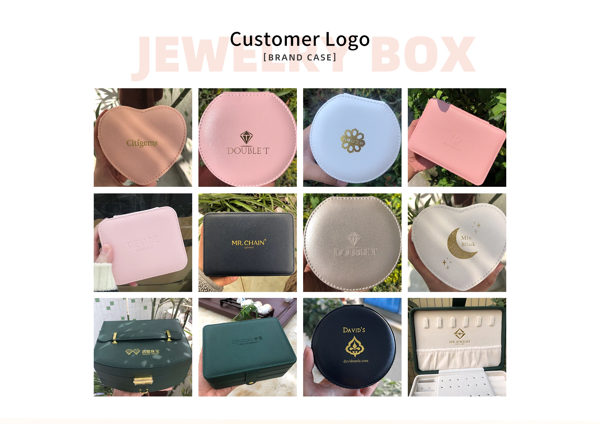 Wholesale Custom Logo Jewellery Organizer Small Jewelry Storage Case ...