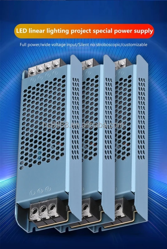 Silver Semi-waterproof 200w 24v 48v Led Transformer Input Ac 100-240v ...