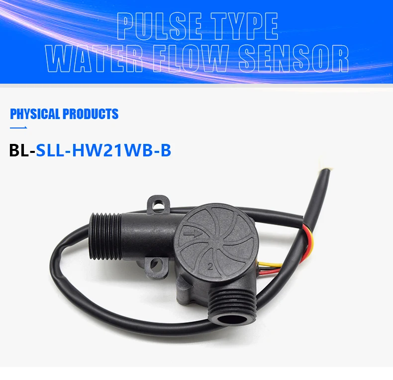 Hall Effect Water Flowmeter Magnetic Flow Sensor DC3-24V Water Flow ...