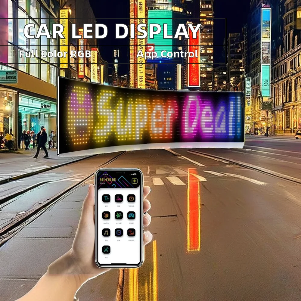 Flexible Car Window LED Digital Display Screen - Multi-function