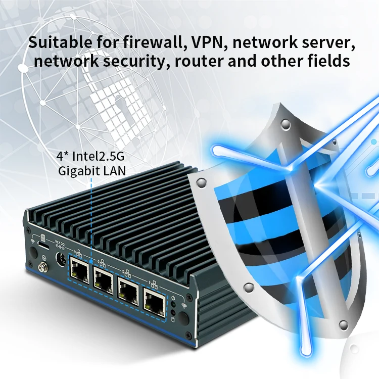 Shenzen Yanling N100 Firewall Pfsense Mini PC - 4 2.5G Ethernet