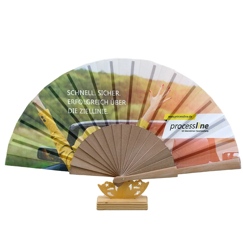 Bsbh Bulk Promotional Spanish Wooden Bamboo Hand Fan With Custom Logo ...