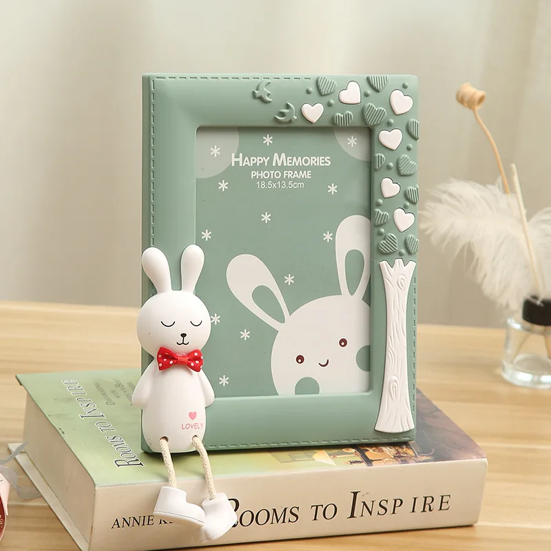 Children's Cartoon Cute Rabbit Photo Frame 7 Inch Simple Photo Frame ...