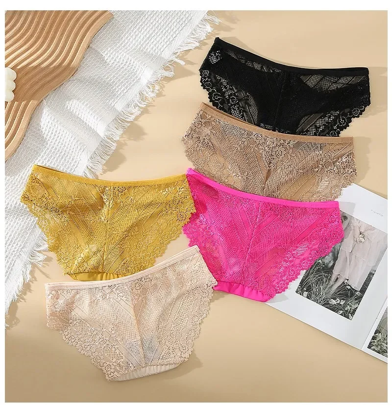 Sexy Panties Ladies Plus Size Underwear Comfort Lace Hollow Out Briefs ...